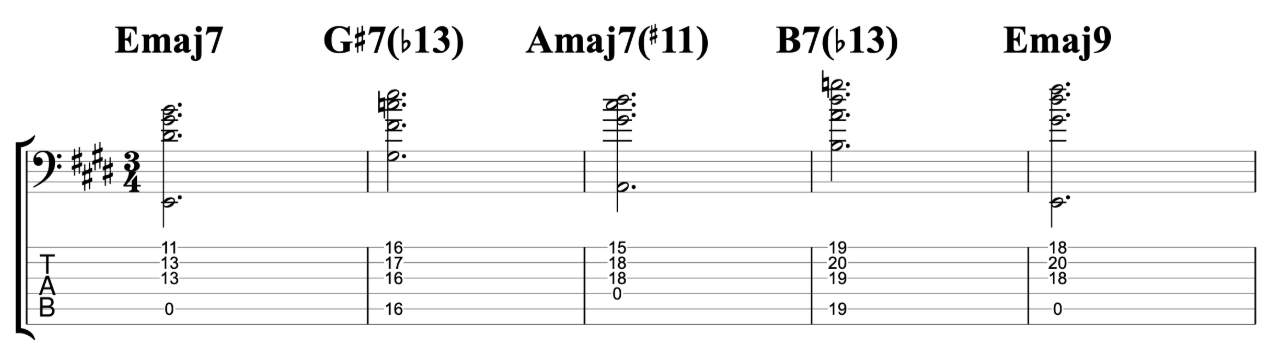 Jazz Chord Progressions - Part 2 - I III7 IV V - Bass Practice Diary 77 ...