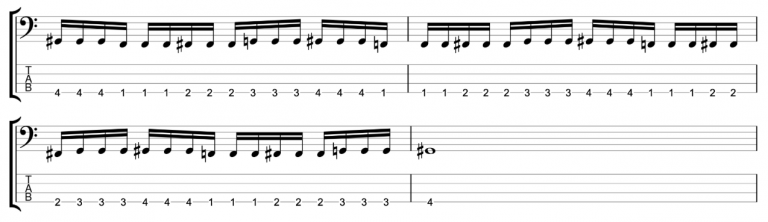 Timing Exercise #1 - Sixteenth Notes in Groups of Three - Bass Practice ...