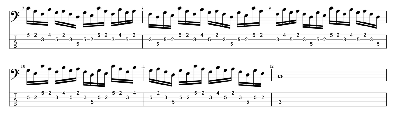 Timing Exercise #2 - Sixteenth Notes In Five Note Groupings - Bass ...