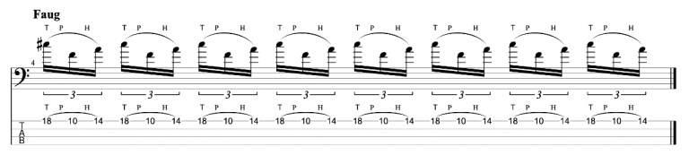 Two Hand Tapping Exercise for Bass Guitar - Tapping Triads - Bass ...